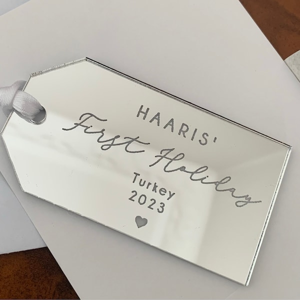 Deluxe Engraved Gift Tag - Mirrored Acrylic - Perspex Engraved - Etsy