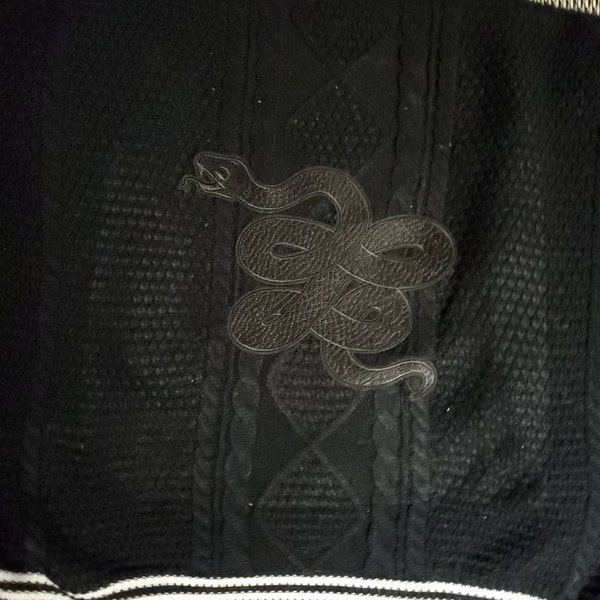 Black Mamba Snake Back Patch Sew Iron on Large Applique Embroidered ...