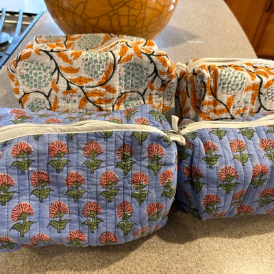 Handmade Block Printed Cotton Tissue Box Cover/ Party Decor Tissue Box ...