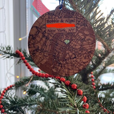 New York City Map Wood Keychain NYC Engraved Map New York - Etsy
