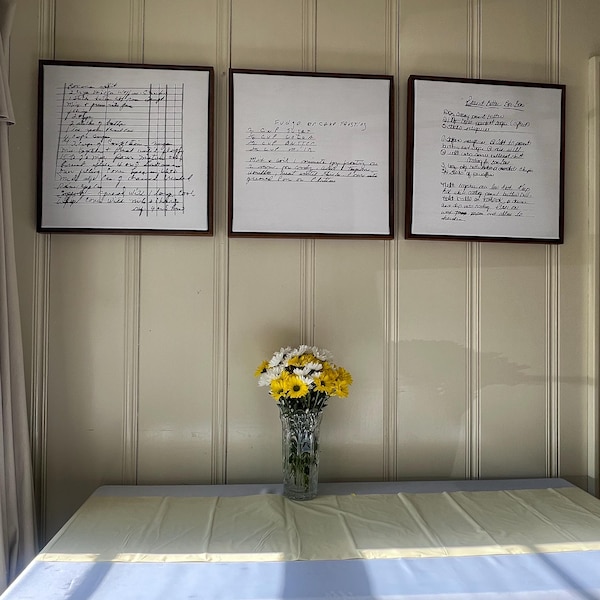 Custom Recipe Gifts | Handwritten Recipe Sign, Recipe on Canvas ...
