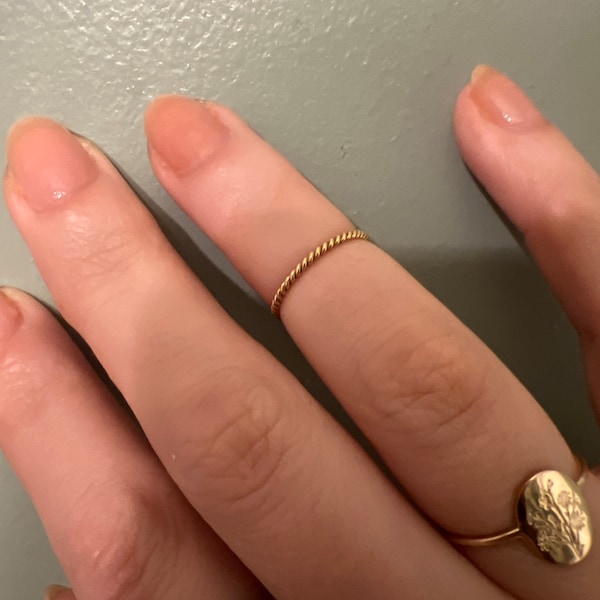 Thin Gold Ring, Gold Filled Ring, Simple Gold Ring, Thin Ring ...