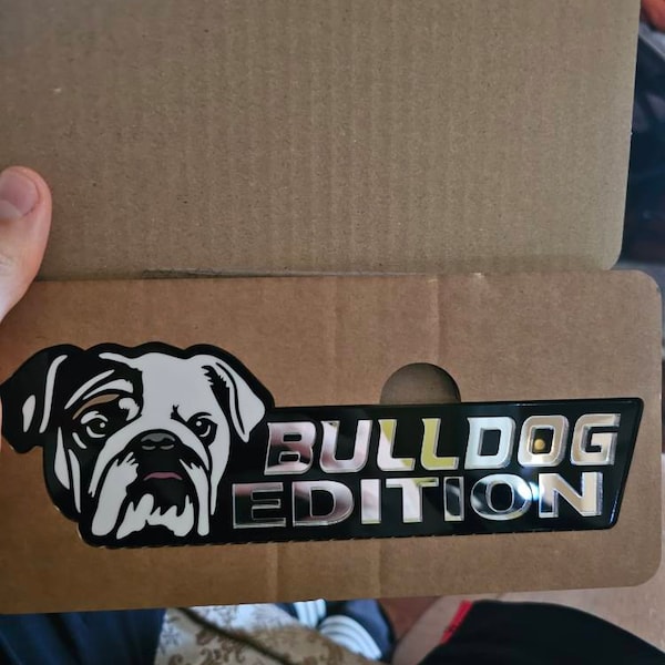 English Bulldog Car Badge, Bulldog Emblem - Etsy