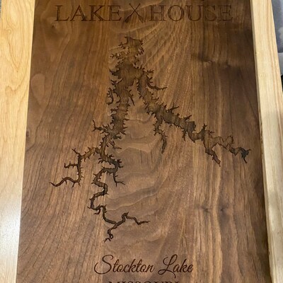 Walnut Board, ANY Lake, Lake House Decor Custom Cheese Board, Wedding ...