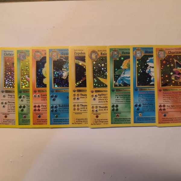 High Quality Charizard Blastoise and Venusaur Custom Handmade Card With ...