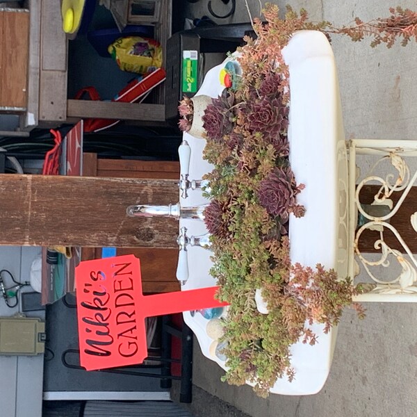 Custom Mini Garden Sign, Personalized Garden Stake Sign - Etsy