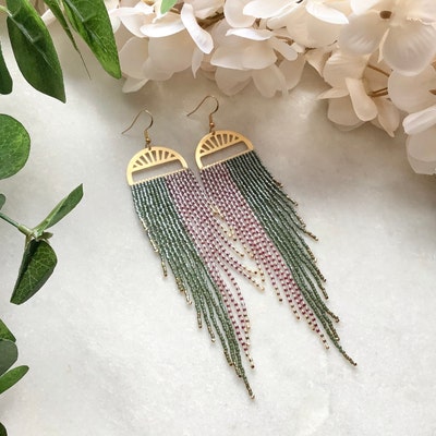 Peacock Bead Earring PDF Pattern,blue Bird Seed Bead Earring Pattern ...