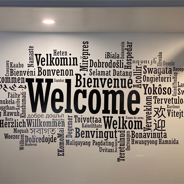 Welcome in Many Languages Wall Decal: International Decor Se142 - Etsy