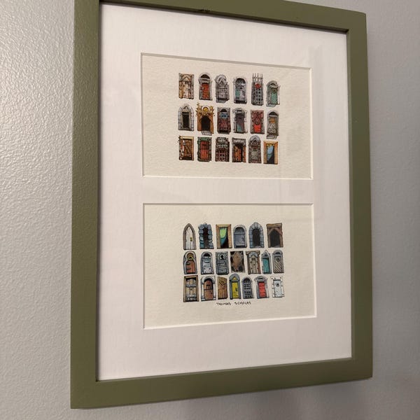 9x12 Picture Frame Mat Windows Fit (2) 4x6 Photos in Peewee Style and ...