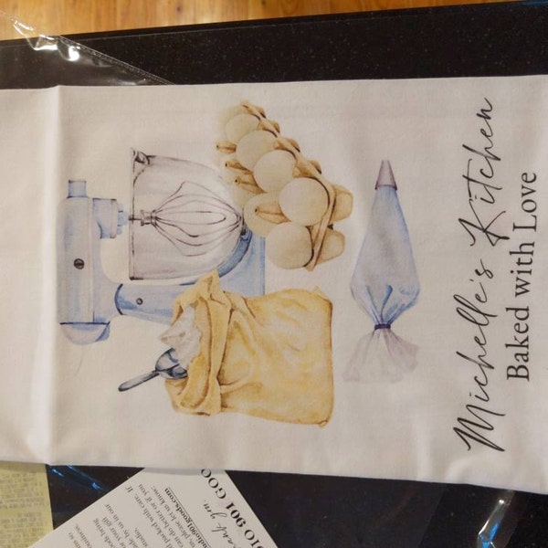 Personalized Baking Tea Towel, Personalized Gift for a Baker ...