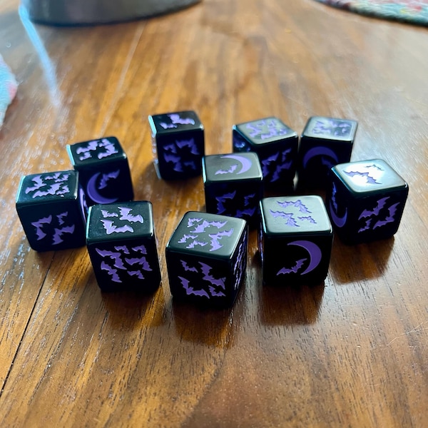 100 Custom Dice With Free Artwork Prep / Carved D6 / Boardgames ...