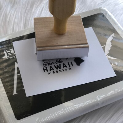 Hawaii Return Address Stamp, State Stamp Personalized Gift Housewarming ...