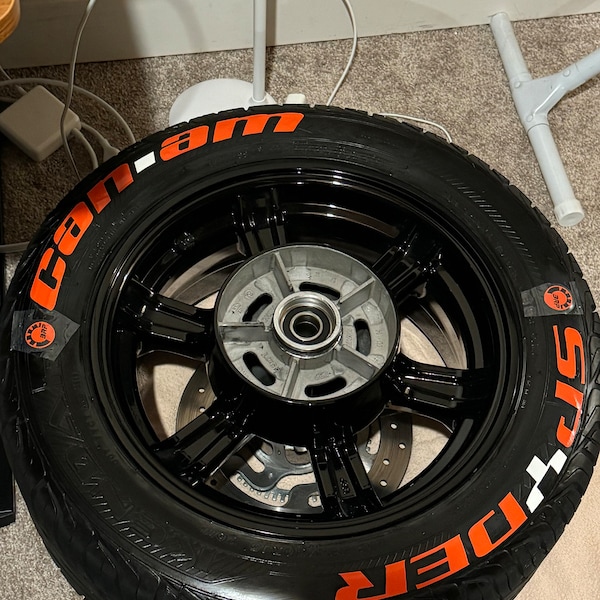 Tire Lettering Permanent SPYDER Can-am Raised Tyre Sticker Fits ...
