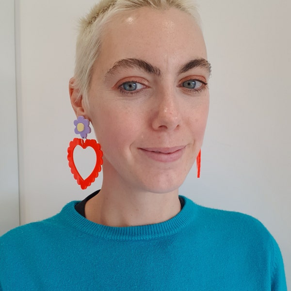 MONOCRHOME VORTEX 1960S Inspired Earrings - Etsy