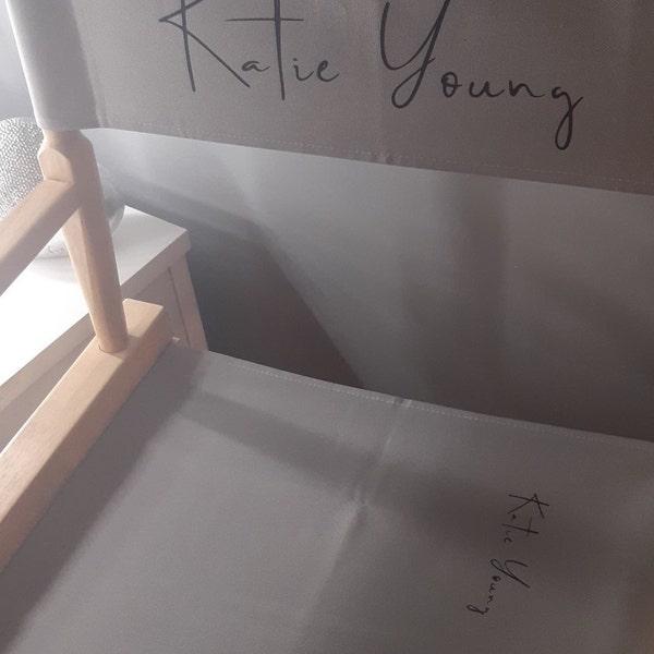 Personalized Grey Director Chair Covers Set for Makeup Artist & Folding ...