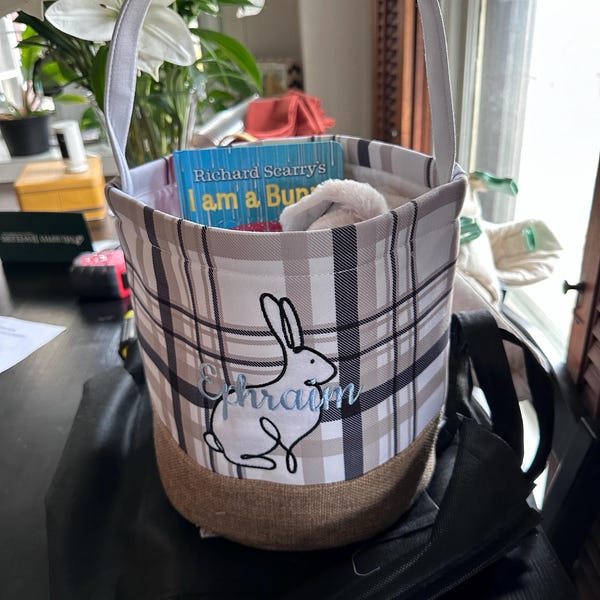 Personalized Easter Basket, Custom Easter Basket, Handmade Easter Egg Basket, Little Boys Easter ...