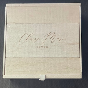 LARGE SIZE Baby Girl Keepsake Box // Personalized Box, Wood Box, Baby ...