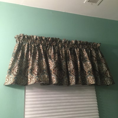 Window Valance Blue Valance for Bedroom Valance for Kitchen - Etsy