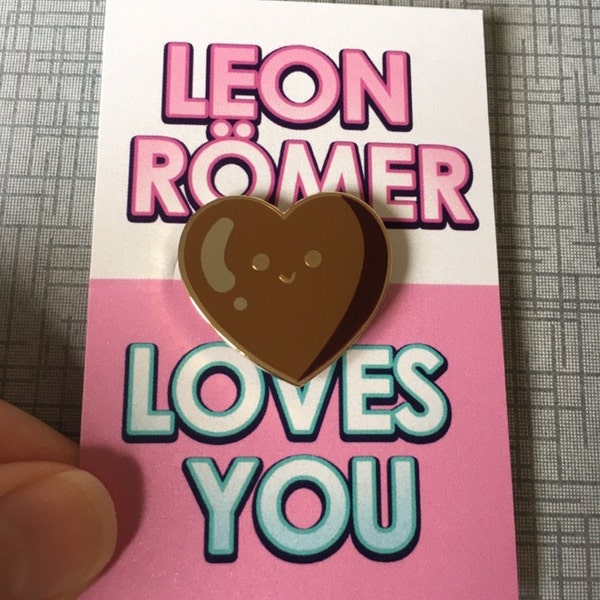 Tiny Heart Pin - I LOVE YOU Pin - Small Happy Heart - Hard Enamel Badge ...