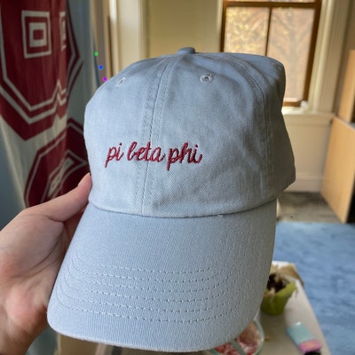 Chi Omega Cursive Baseball Hat Embroidered Baseball Cap // Sorority ...