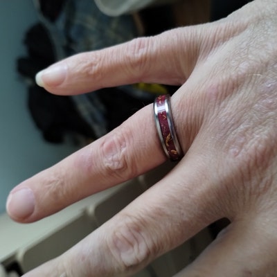 Genuine Sapphire Ring, Meteorite Dust, Ceylon Blue Sapphires, Cerulean ...