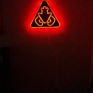FNAF Security Breach Warning Sign , Neon Like , LED , Light , Wall ...