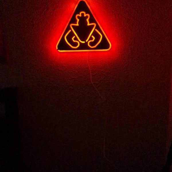 FNAF Security Breach Warning Sign , Neon Like , LED , Light , Wall ...