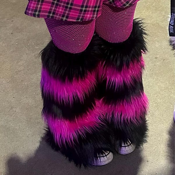 Fuzzy Boot Covers Rave Fluffies Black Furry Leg Warmers - Etsy