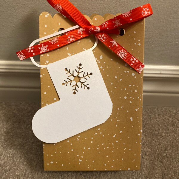 Christmas Gift Bag Set | Kraft Favor Bags | Holiday Candy Pouches for ...