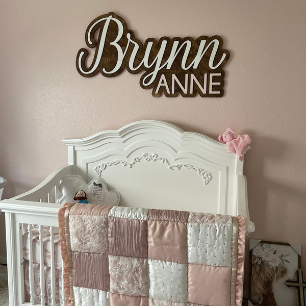 Baby Name Sign | Wood Nursery Name Sign for Boy or Girl | Boy Nursery ...