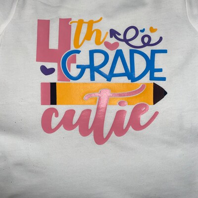 Fourth Grade Cutie Svg Eps Png Cutting Files for Silhouette Cameo ...