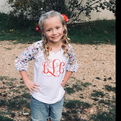 Back to School Raglan, Girls, Monogrammed Raglan, ABC Raglan ...