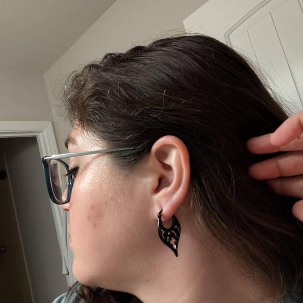 Gothic Earrings, Gothic Hoop Earrings, Hoop Earrings, Statement ...