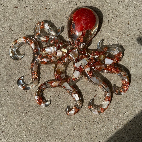 Captivating Large 3D Resin Octopus Wall Art - Oceanic Masterpiece for ...