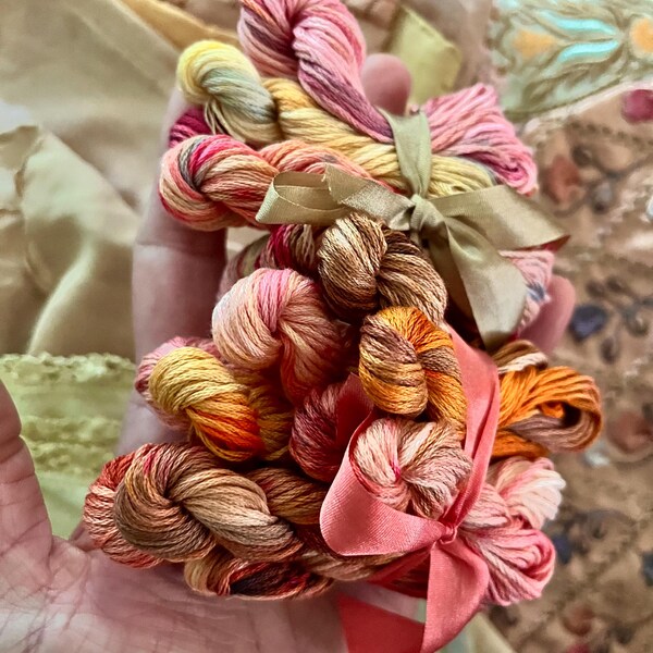 The Gustavian Collection Matte Hand Dyed Embroidery Floss Set - Etsy
