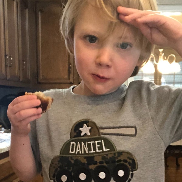 Military Tank Applique Embroidery Designs Boys Vehicle Army INSTANT ...