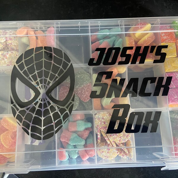 Custom Lunch Box Label, Snack Box Vinyl Decal, Personalised Lunch Box ...