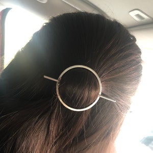 Open Circle Hair Clip, Circle Hair Barrette, Scarf Clip Slide, Copper ...
