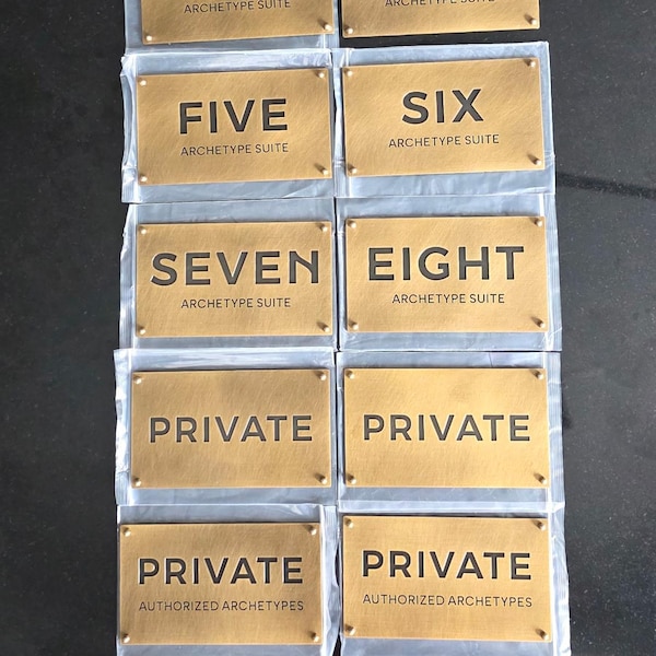 Custom Solid Brass Signs, Brass Signs, Engraved Office Plaques, Metal ...