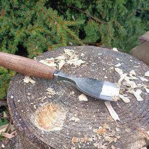 Hand Forged Spoon Knife Long Spoon Carving Knife Kuksa - Etsy