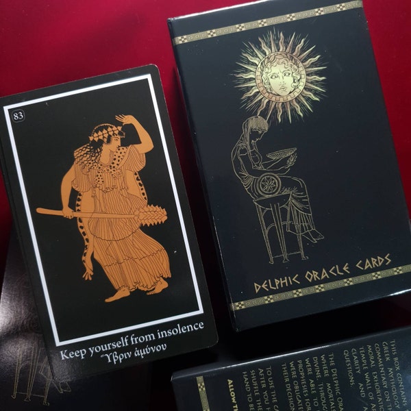 Delphic Oracle Cards Temple of Apollo Delphi Pythia Message Self Knowledge Greek Mythology Tarot ...