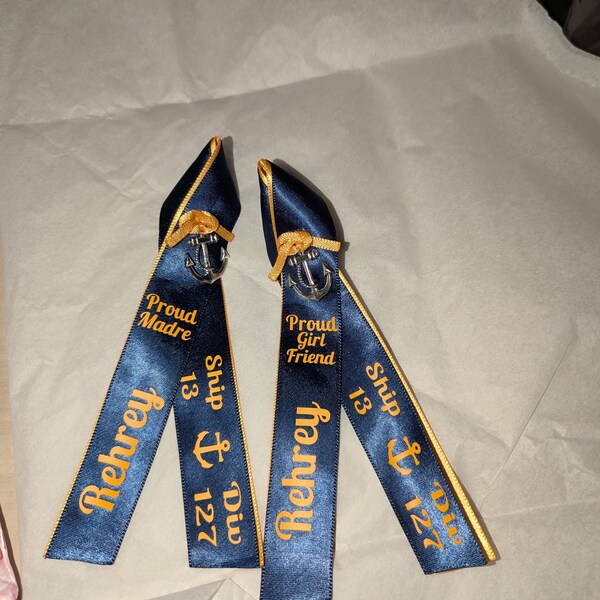 Custom Navy PIR Graduation Ribbon With Anchor Pin - Sailor Boot Camp - Etsy