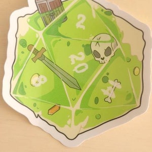 Gelatinous Cube D20 Sticker RPG Sticker Tabletop Gaming Sticker Rpg ...