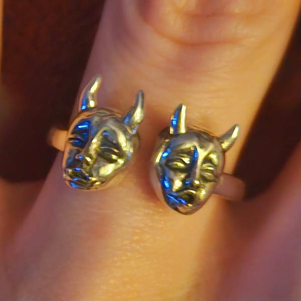 Demons Ring// Sterling Silver// Handmade Solid S925//unique Punk Gothic ...