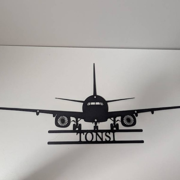 Personalized Airplane Name Sign, Custom Aviation Gift, Aircraft Name ...