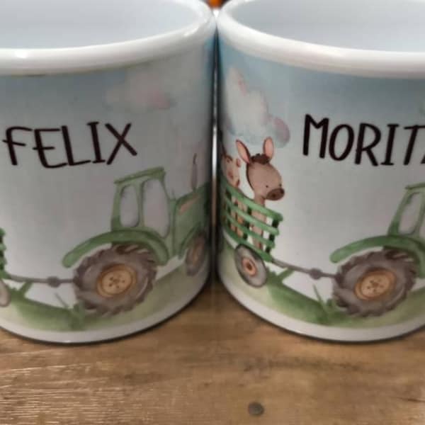 12oz Straight Sublimation Sippy Cup Wrap, Green Tractor, Farm Sippy Cup ...