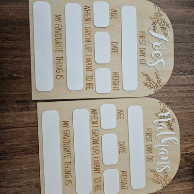 Personalised First Day Board, Customisable First Day Board, Kids First ...