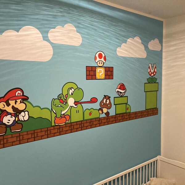 Removable Luigi Wall Decal Super Mario Bros Wall Sticker for Children ...