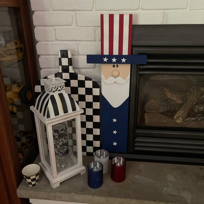 Uncle Sam Wood Sign / Uncle Sam Sign / 4th of July Sign / Americana ...