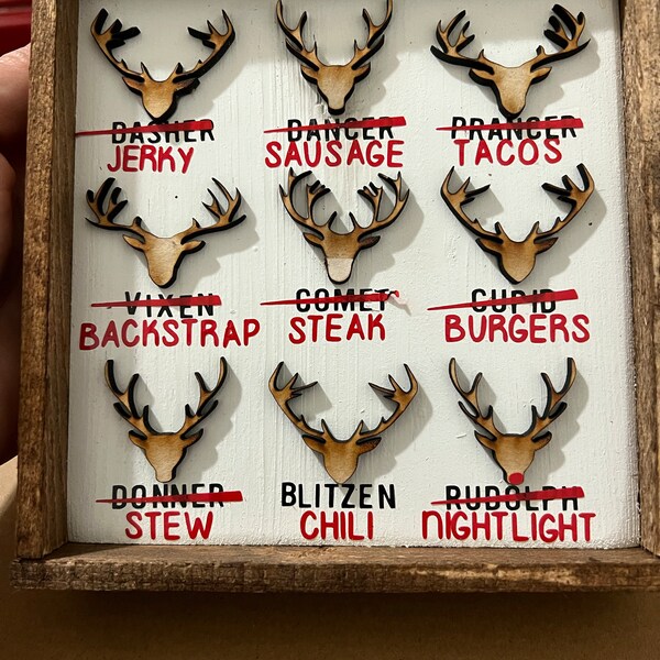 Reindeer Signs / Christmas Decor / 3D Signs / Tiered Tray Decor ...